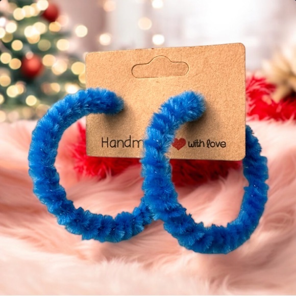 Jewelry | Blue Hoop Earrings | Poshmark